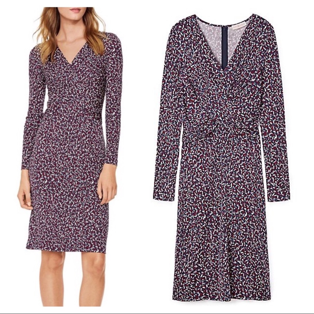 Tory Burch Silk Interlock Twist Dress - Gem